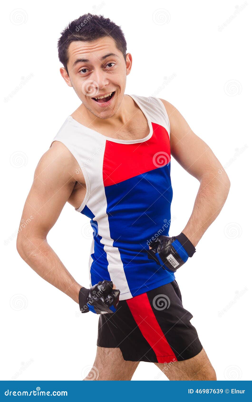 Funny man exercising stock image. Image of heavy, muscle - 46987639