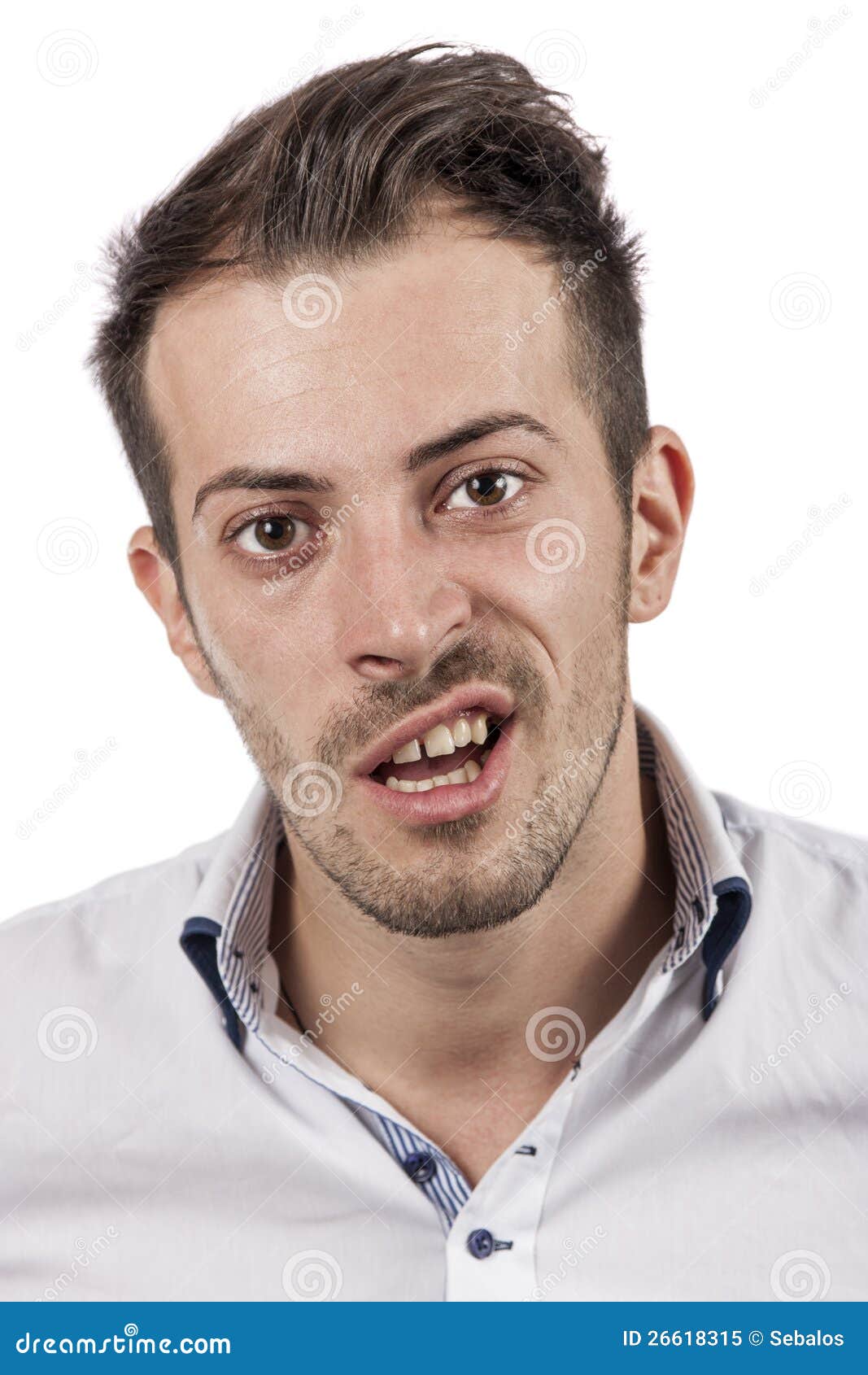 Funny man face stock image. Image of closeup, head, male - 26618315