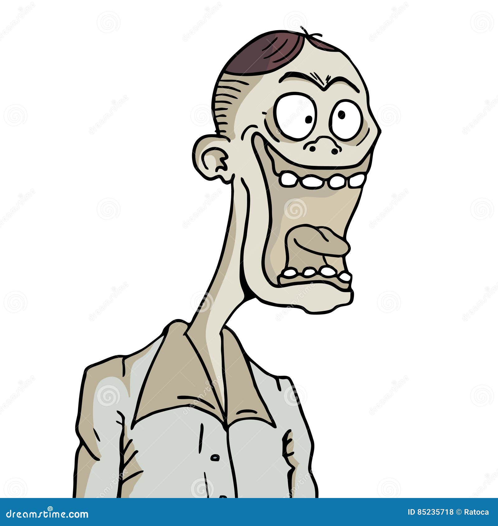Funny Man Face Illustration | CartoonDealer.com #85235718