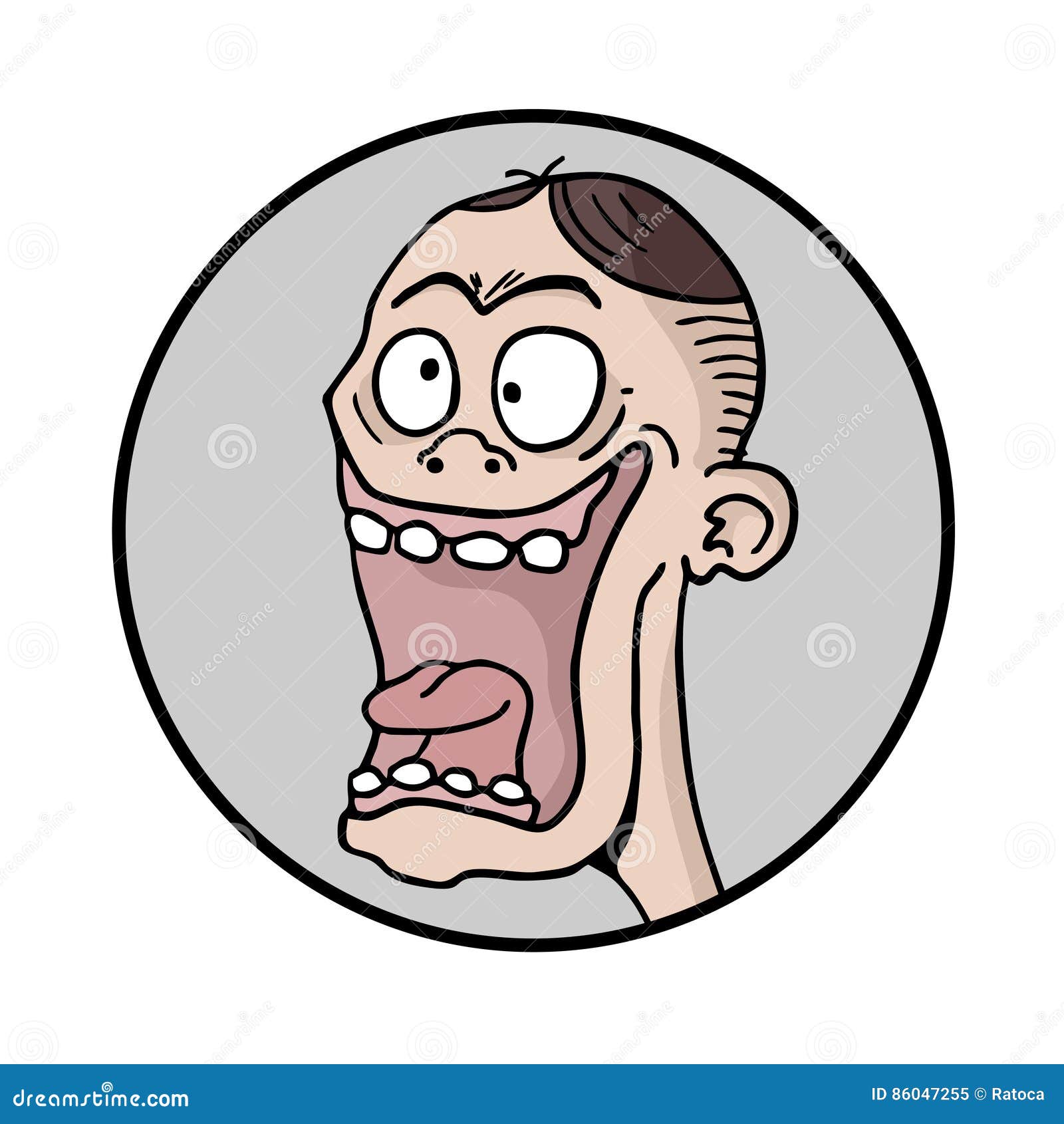 Funny Man Face Cartoon