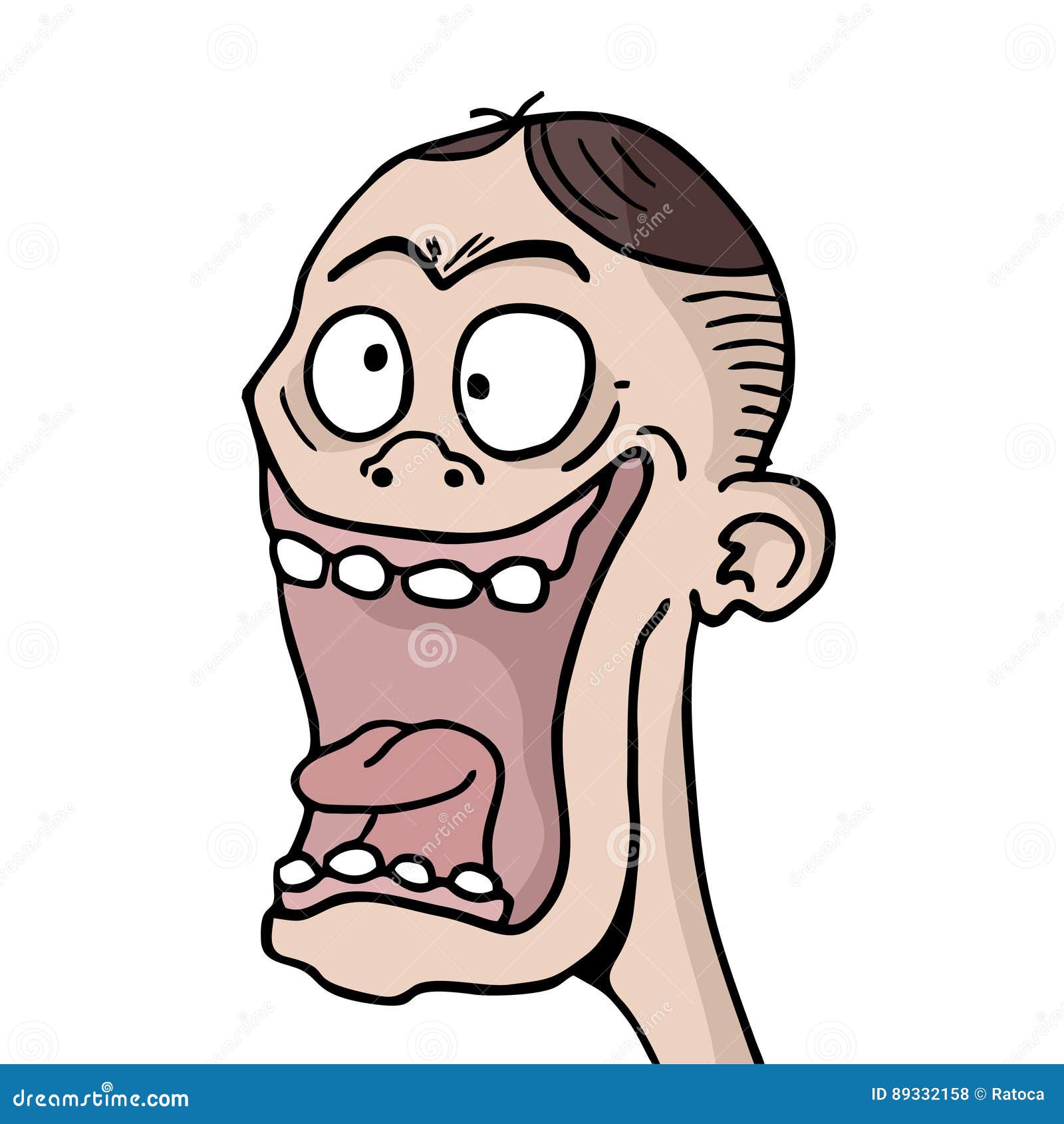 Funny Man Face Cartoon