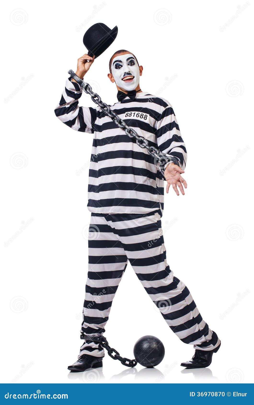 Funny Man with Facemask Mask Stock Photo - Image of chain, makeup: 36970870