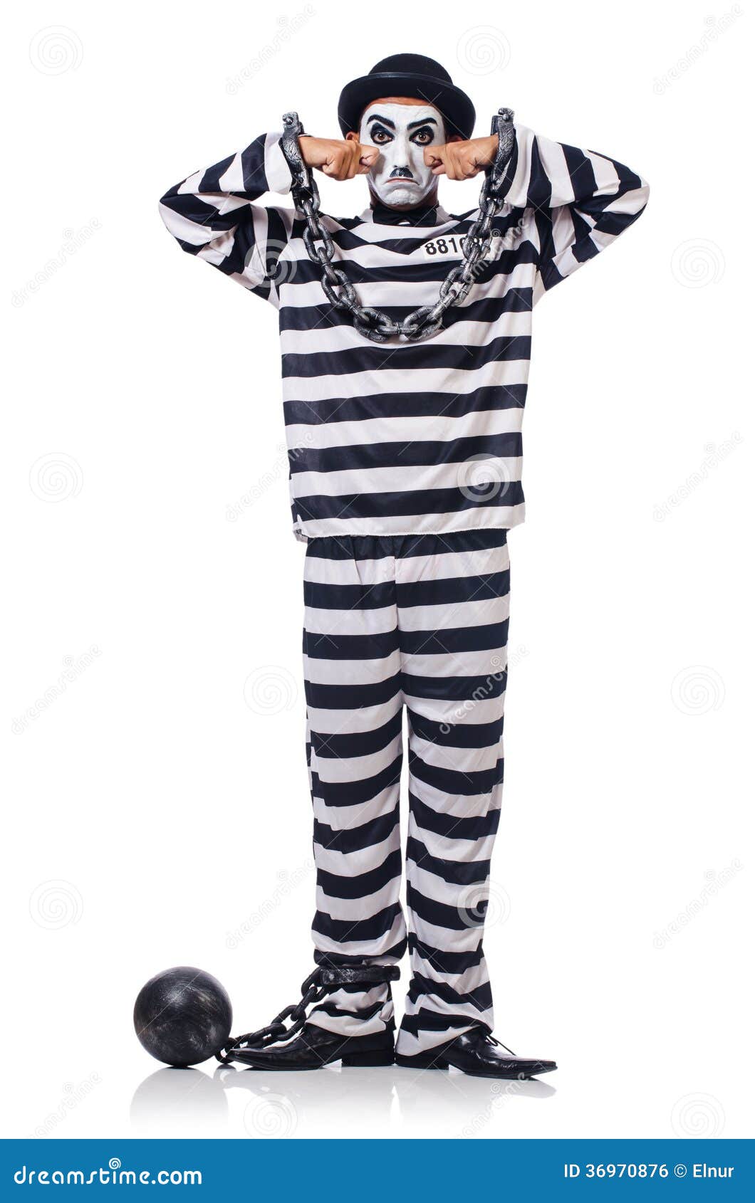 Funny Man with Facemask Mask Stock Photo - Image of convict, humorous ...