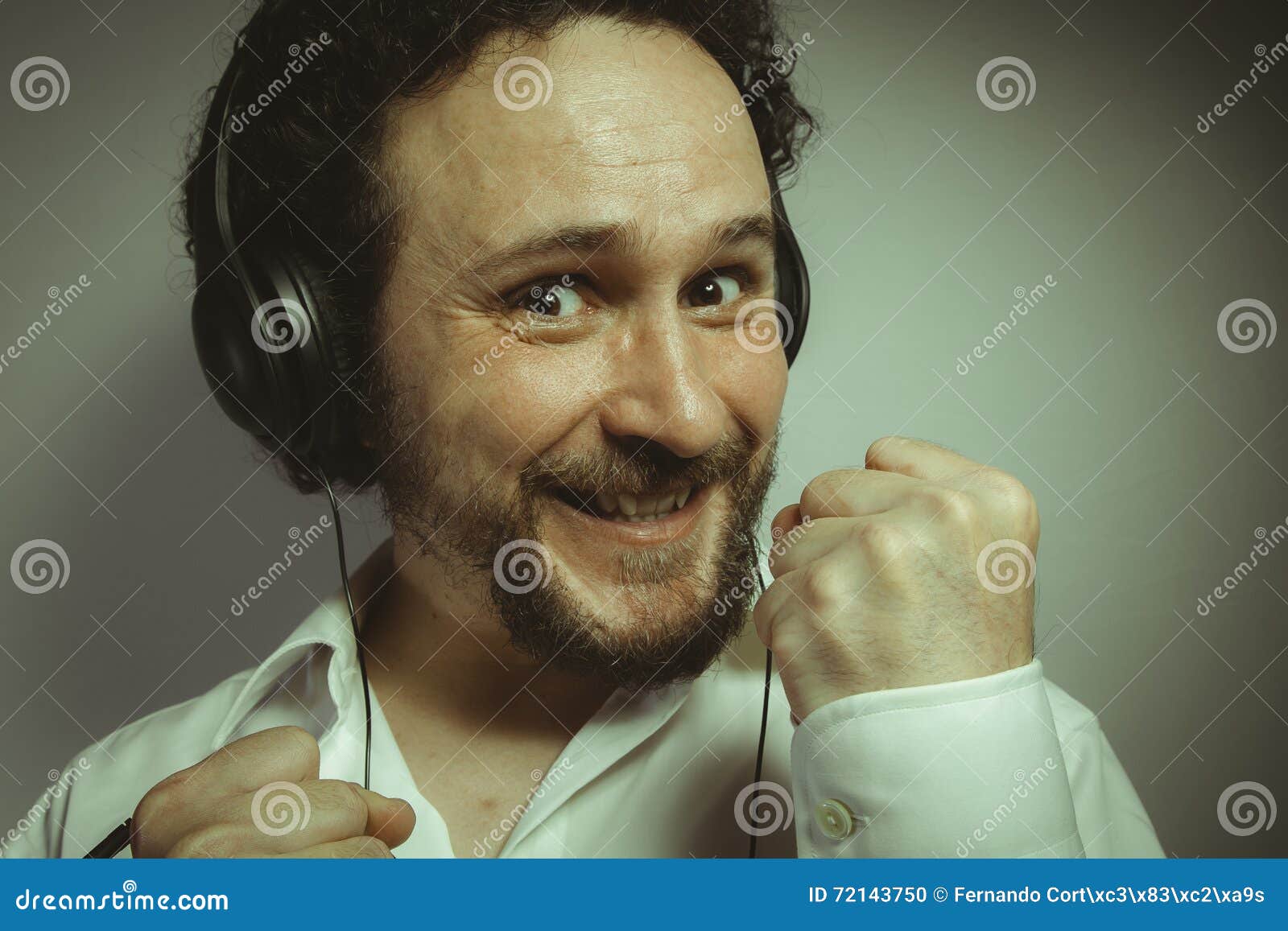 Funny, Man with Intense Expression, White Shirt Stock Photo - Image of ...
