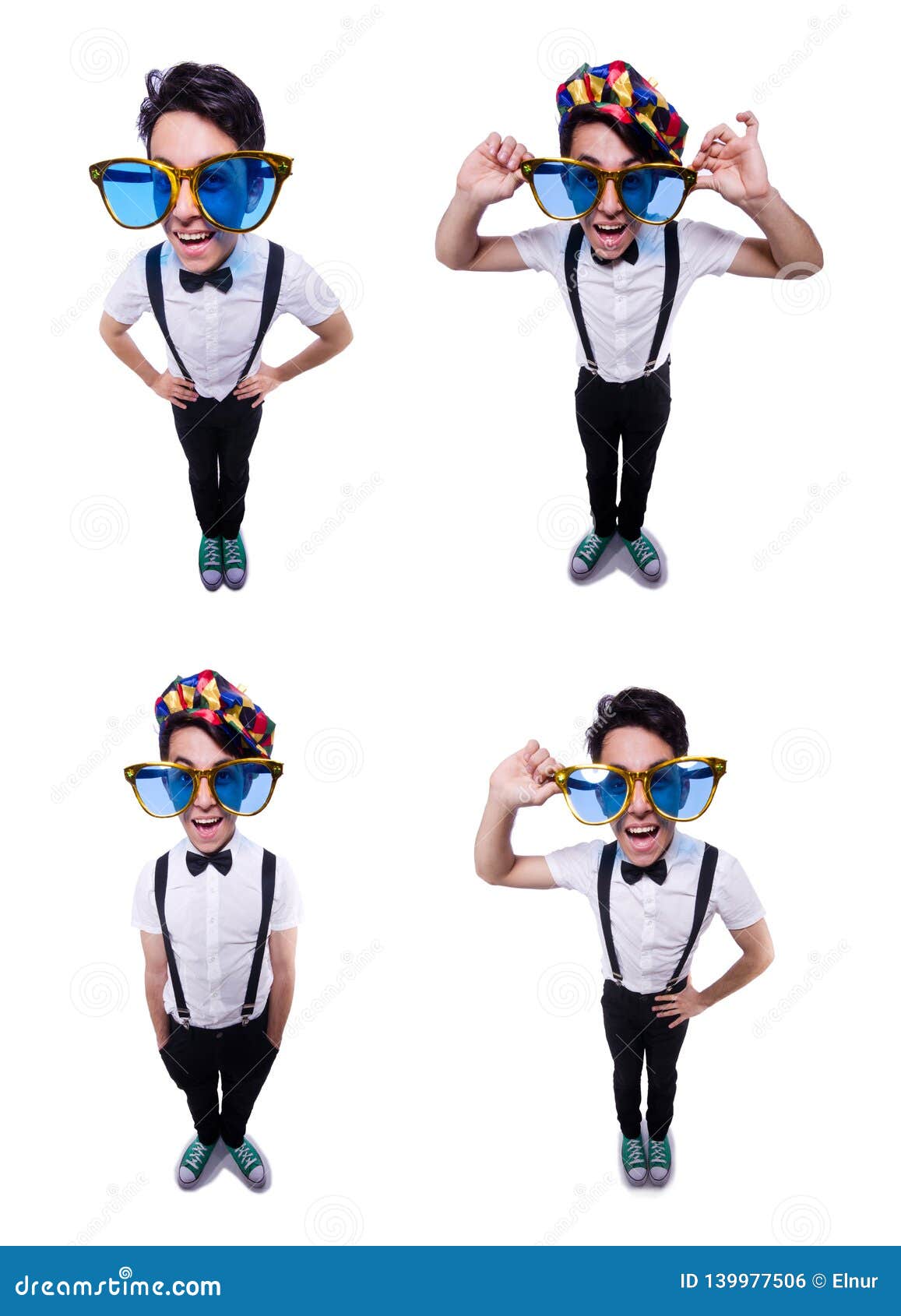 The Funny Man Isolated on the White Stock Photo - Image of playful ...