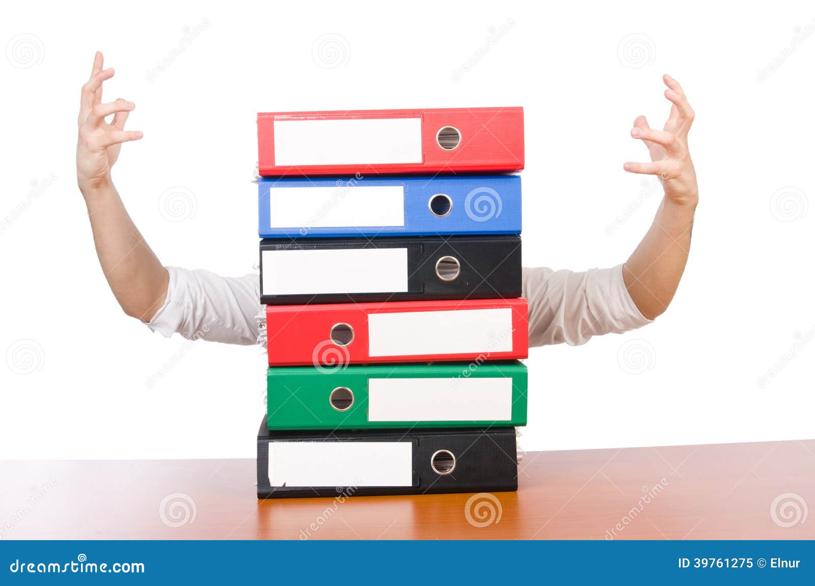Funny Man Stock Image Image Of Folder Nerd Clutter 39761275