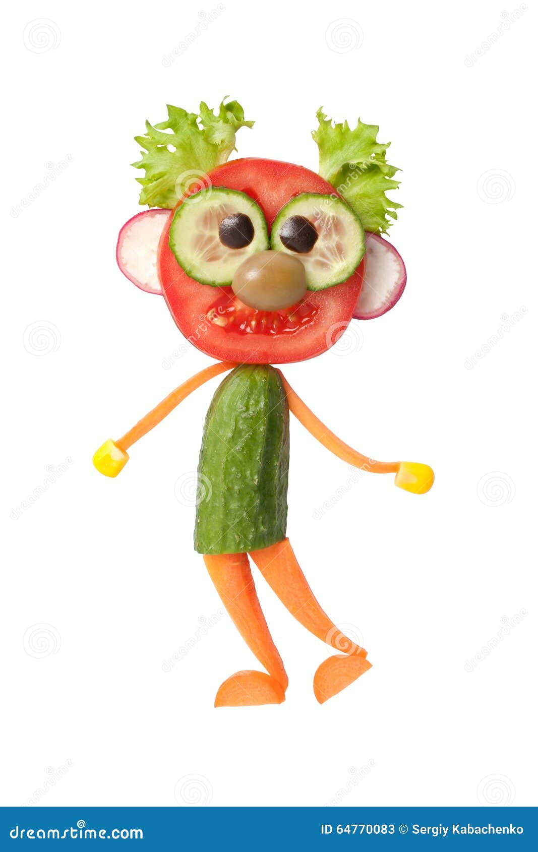 Funny Man Made of Fresh Vegetables Stock Image - Image of cook, healthy ...