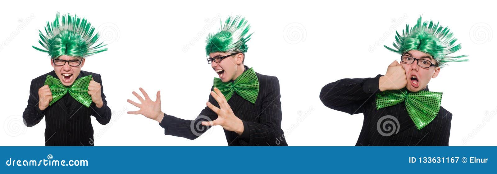 The Funny Man with Mohawk Hairstyle Stock Image - Image of mohawk ...