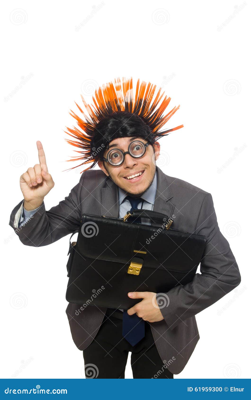 The Funny Man with Mohawk Hairstyle Stock Photo - Image of laugh ...