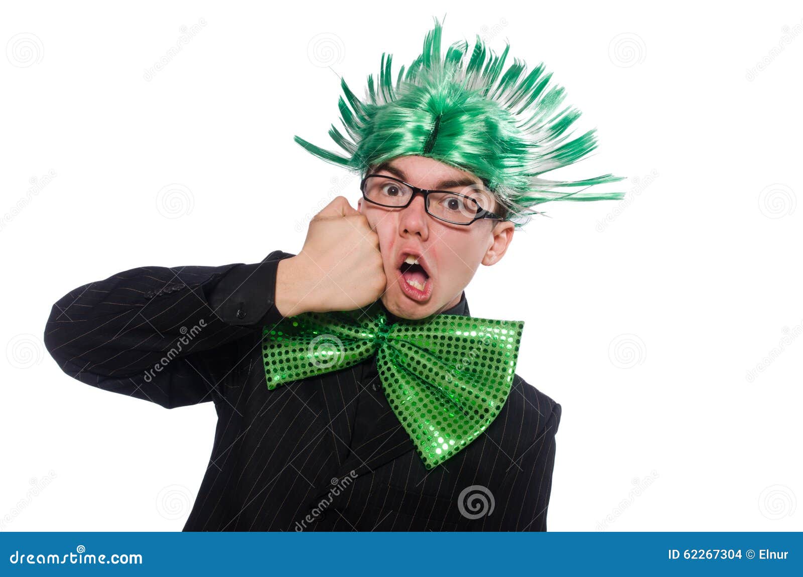 The Funny Man with Mohawk Hairstyle Stock Photo - Image of mohican ...