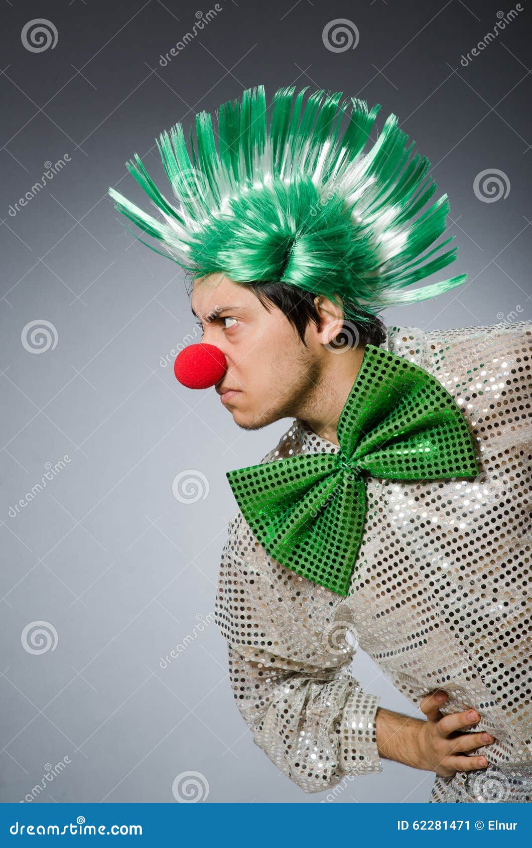 The Funny Man with Mohawk Hairstyle Stock Image - Image of excited ...