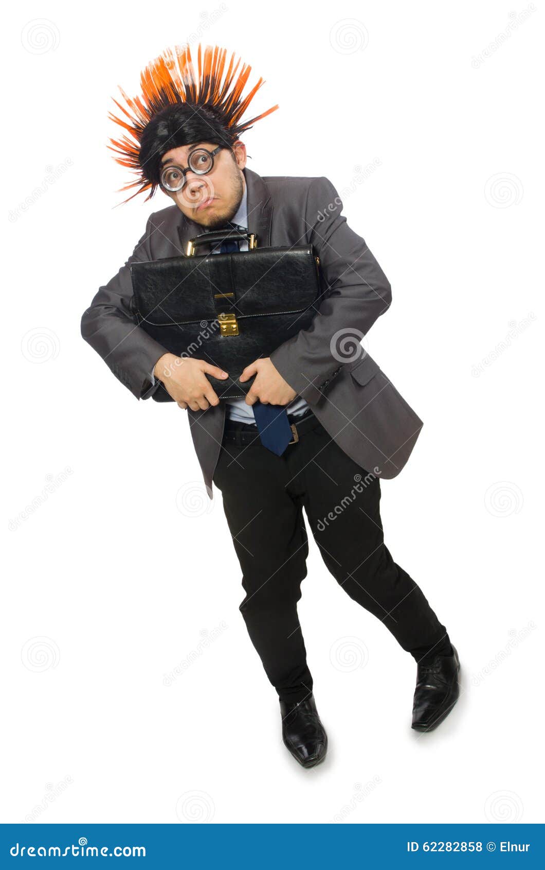 The Funny Man with Mohawk Hairstyle Stock Photo - Image of facial ...