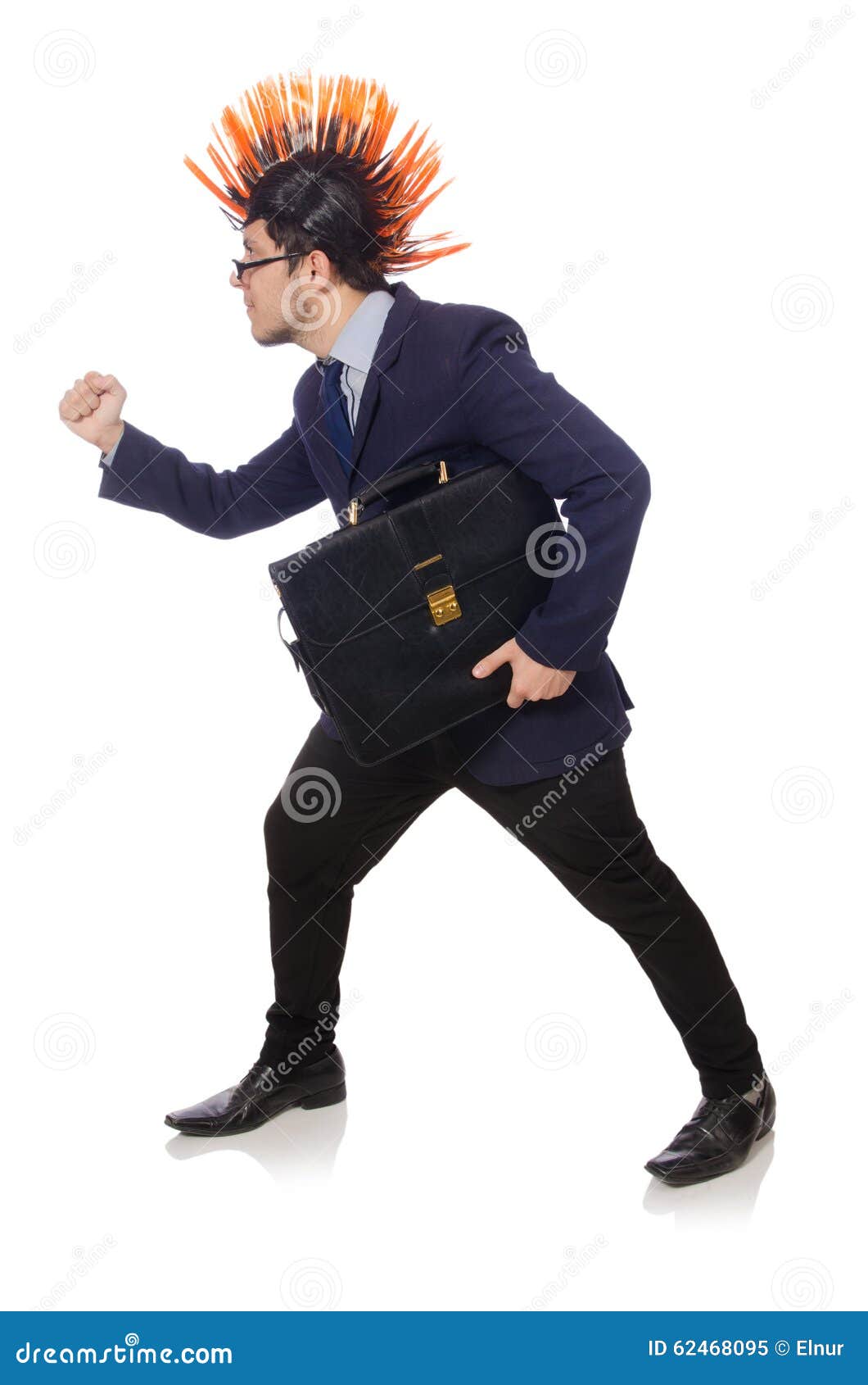 Funny Man with Mohawk Hairstyle Stock Image - Image of emotion ...