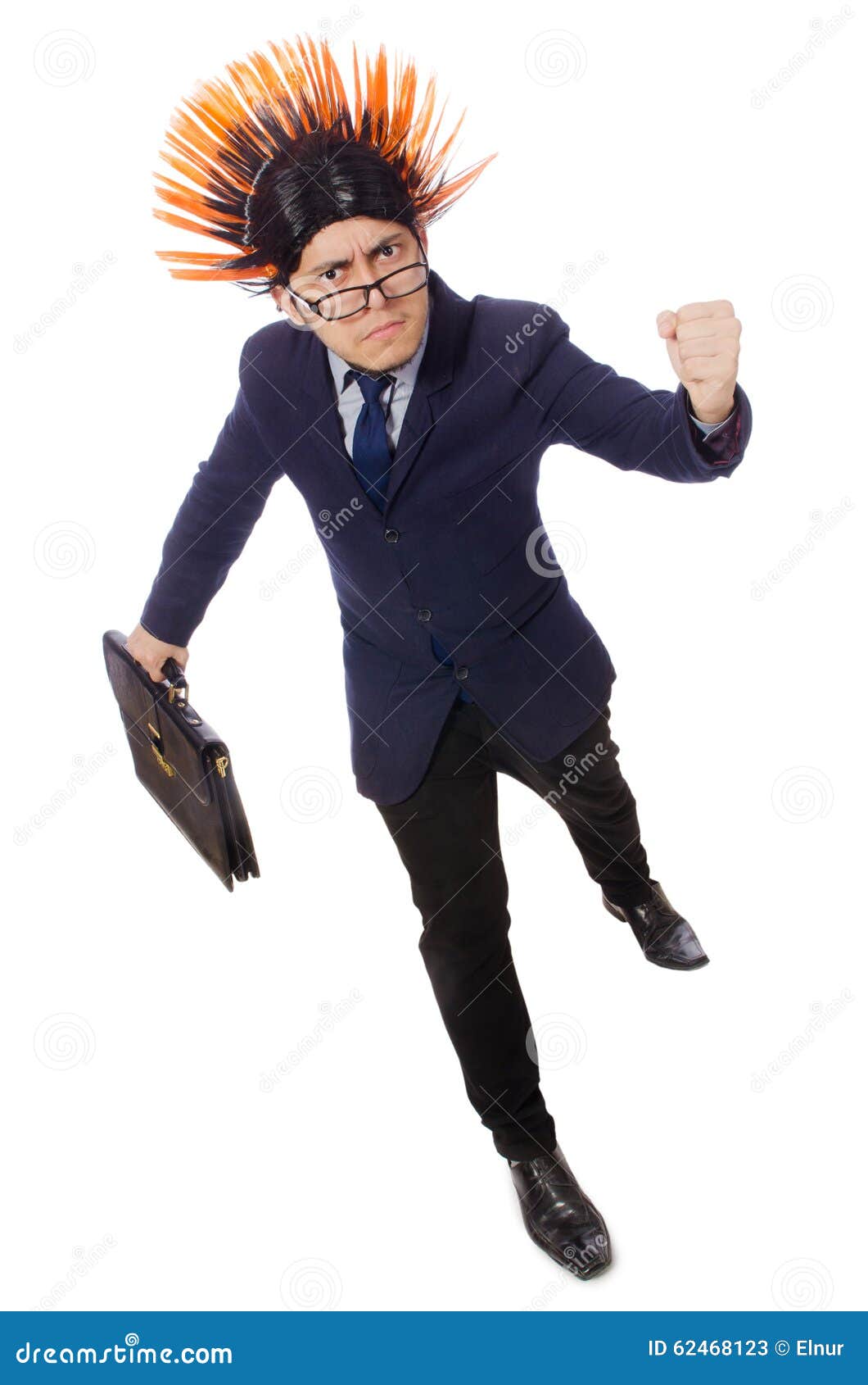 Funny Man with Mohawk Hairstyle Stock Image - Image of hair, happy ...