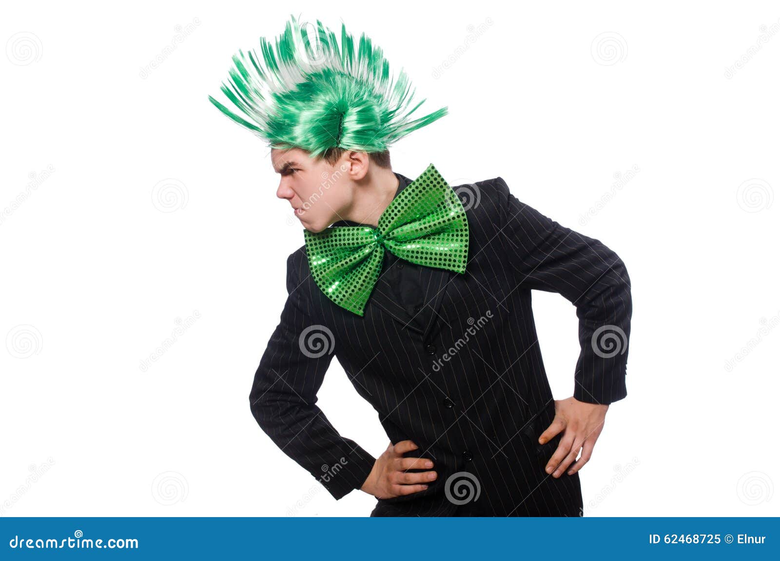 Funny Man with Mohawk Hairstyle Stock Image - Image of character, clown ...