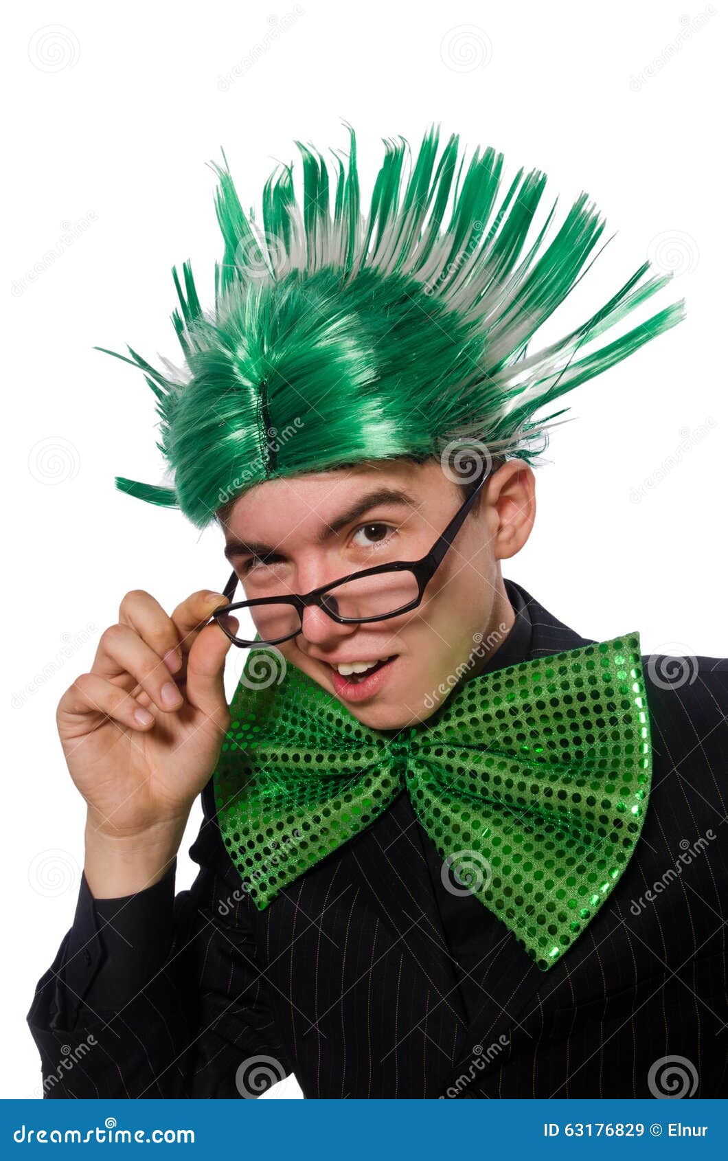 The Funny Man with Mohawk Hairstyle Stock Image - Image of comedy ...