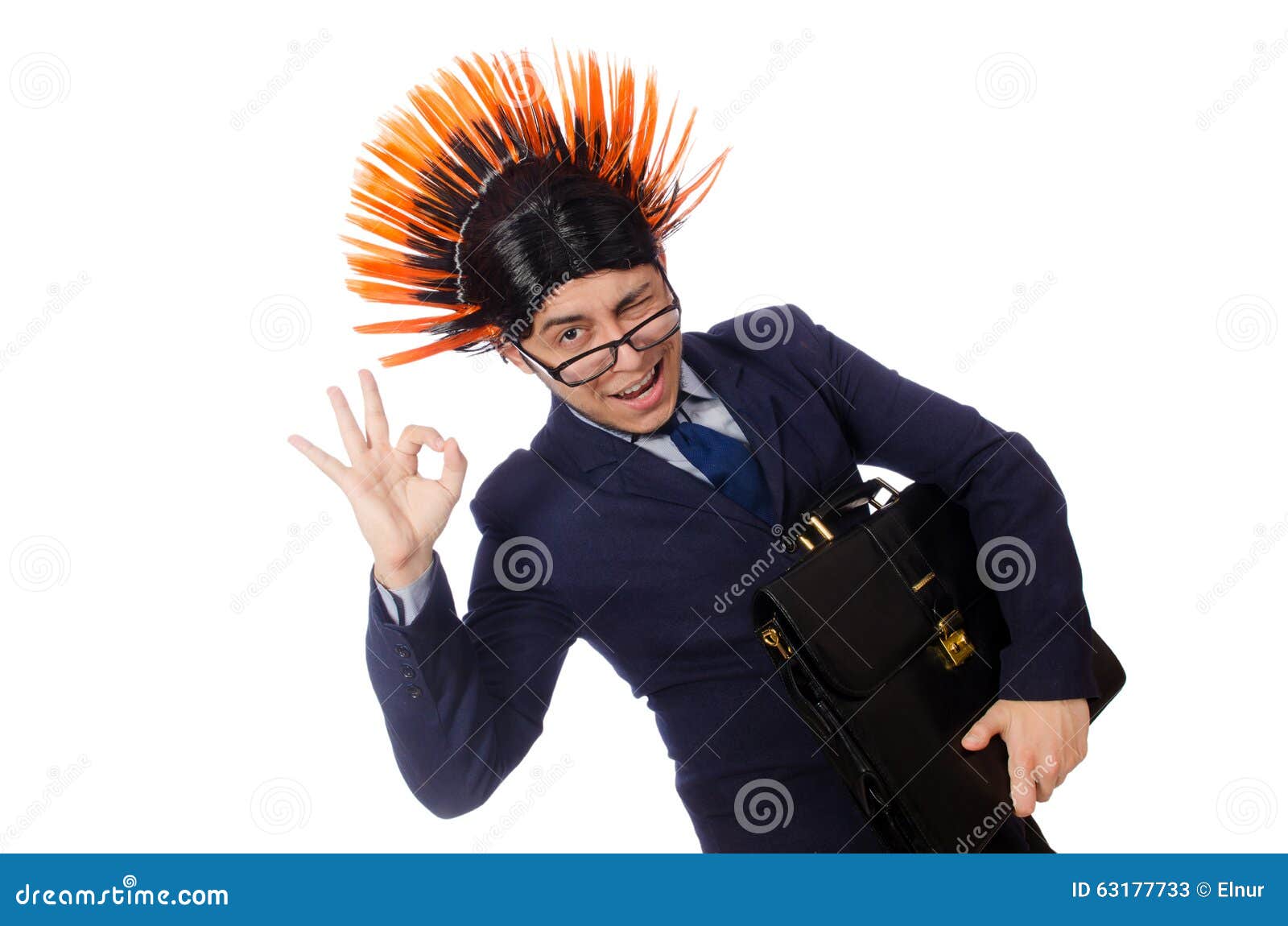 The Funny Man with Mohawk Hairstyle Stock Image - Image of mohawk ...