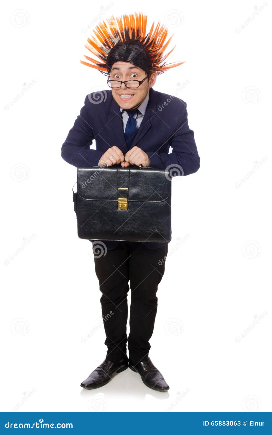 Funny Man with Mohawk Hairstyle Stock Image - Image of comic, goofy ...