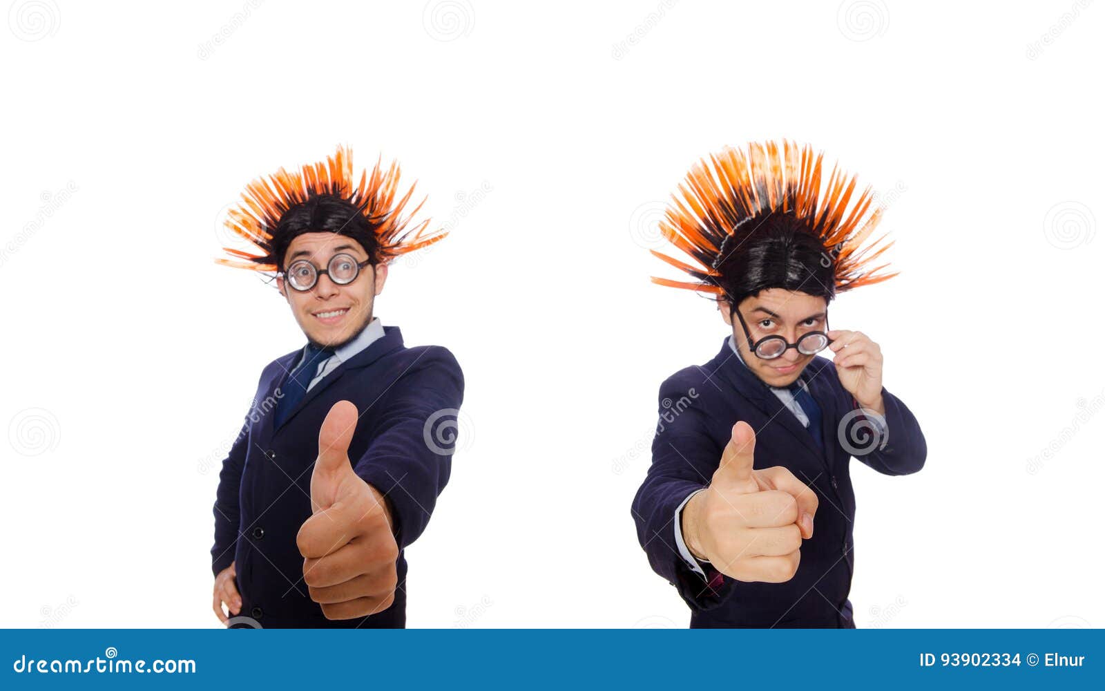 The Funny Man with Mohawk Hairstyle Stock Photo - Image of happy, humor ...