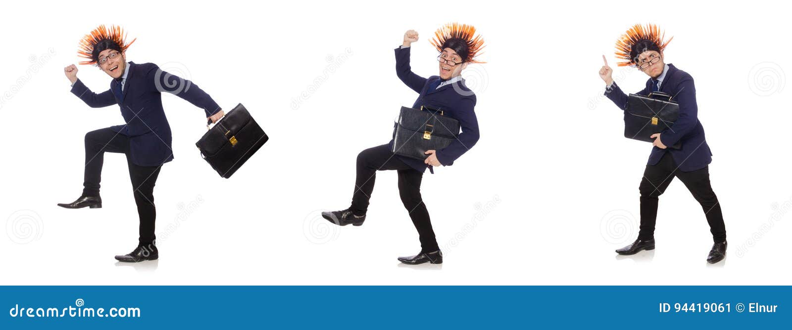 The Funny Man with Mohawk Hairstyle Stock Image - Image of humor, geek ...