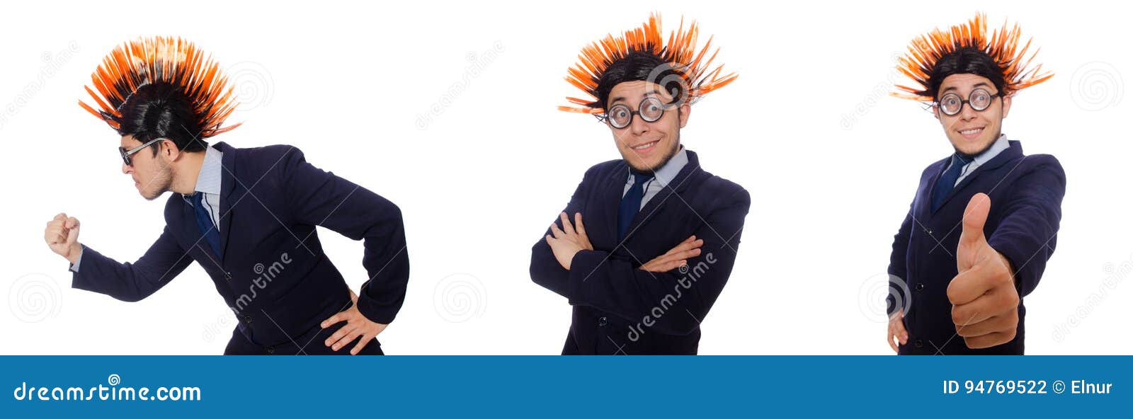 The Funny Man with Mohawk Hairstyle Stock Photo - Image of freak ...