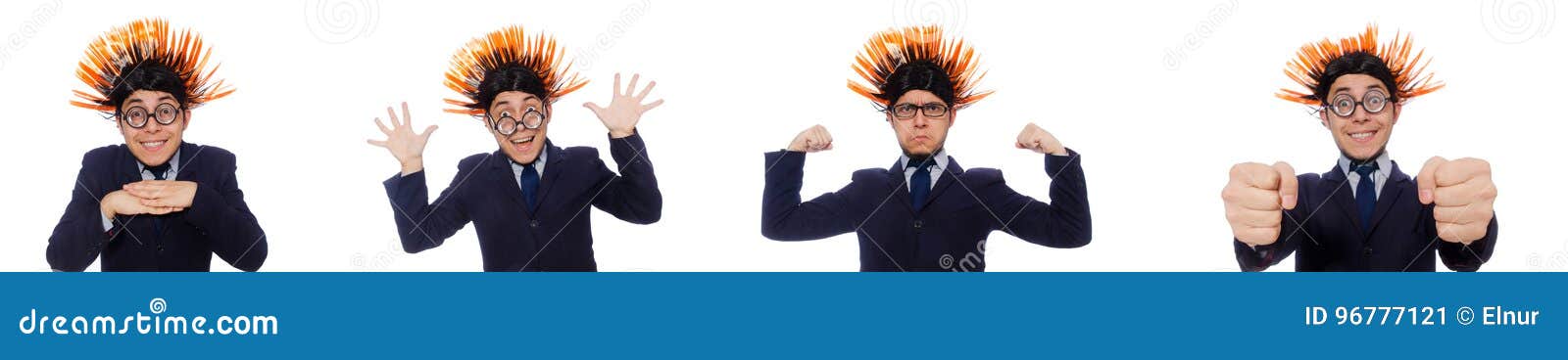 The Funny Man with Mohawk Hairstyle Stock Image - Image of humor ...
