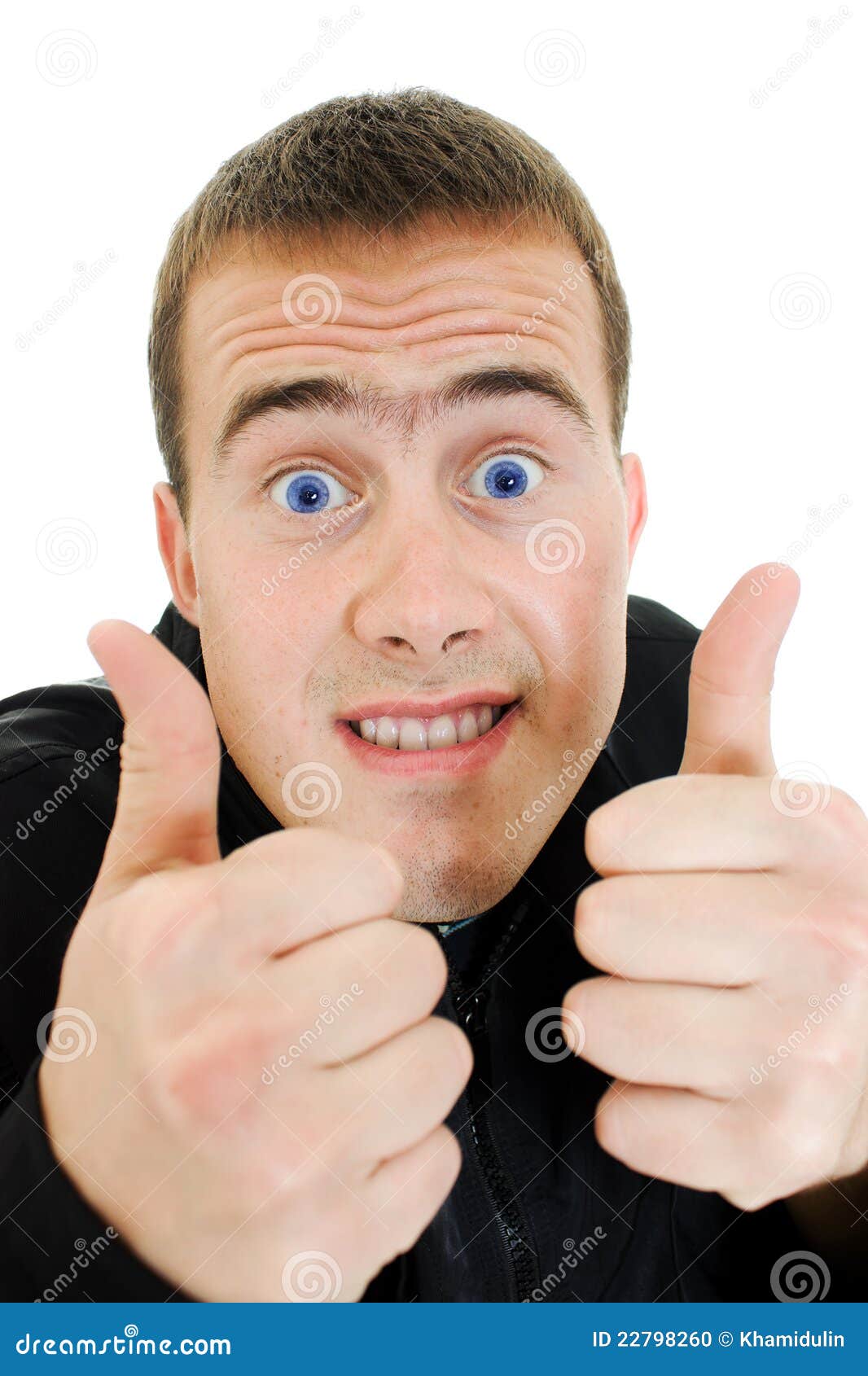 Funny man Ok stock photo. Image of brown, emotional, geek - 22798260