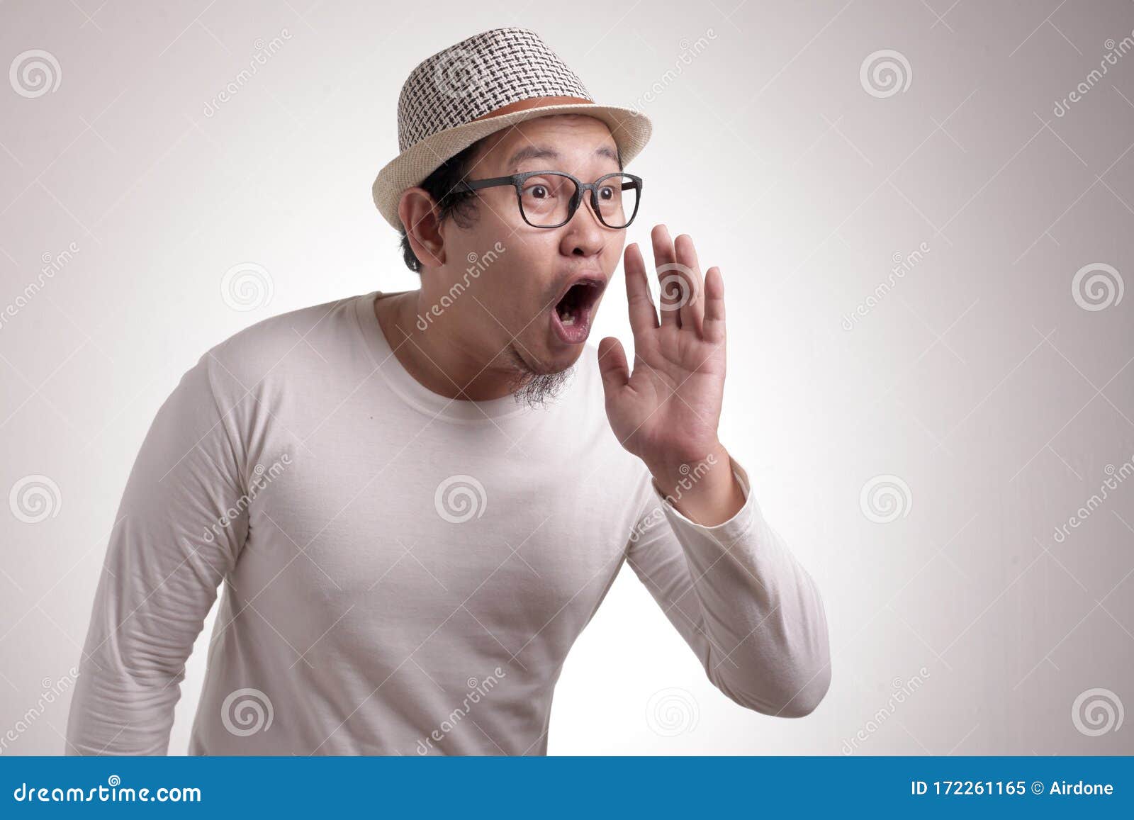 Funny Man Shouting and Yelling Stock Image - Image of malaysian ...