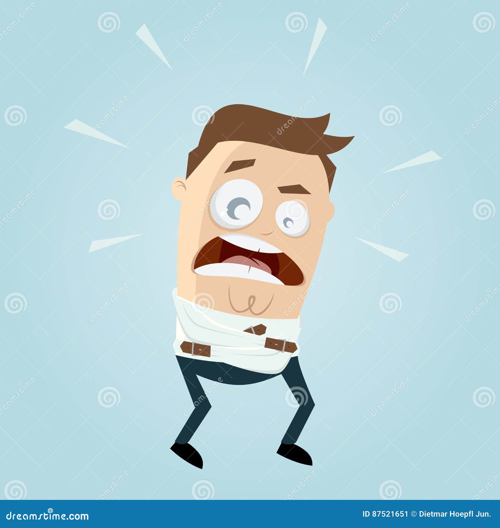 Funny Man in Straightjacket Stock Vector - Illustration of amusing ...