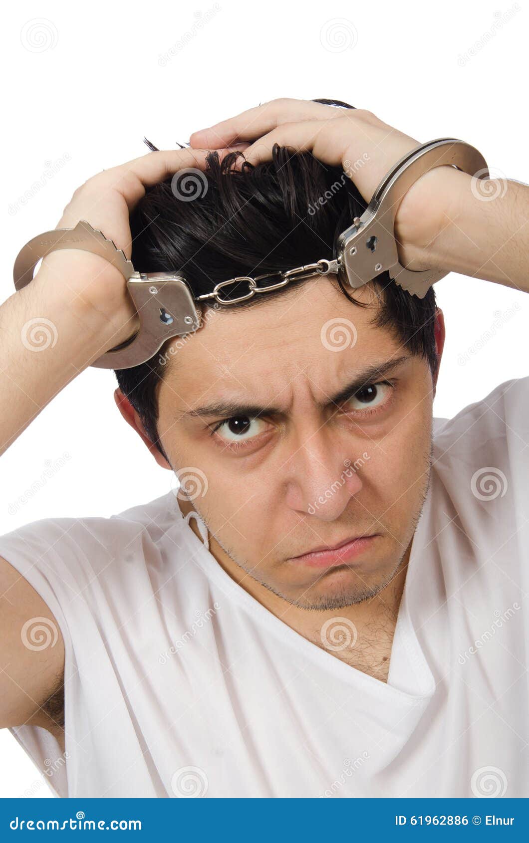 The Funny Man Suffering from Mental Disorder Stock Photo - Image of ...