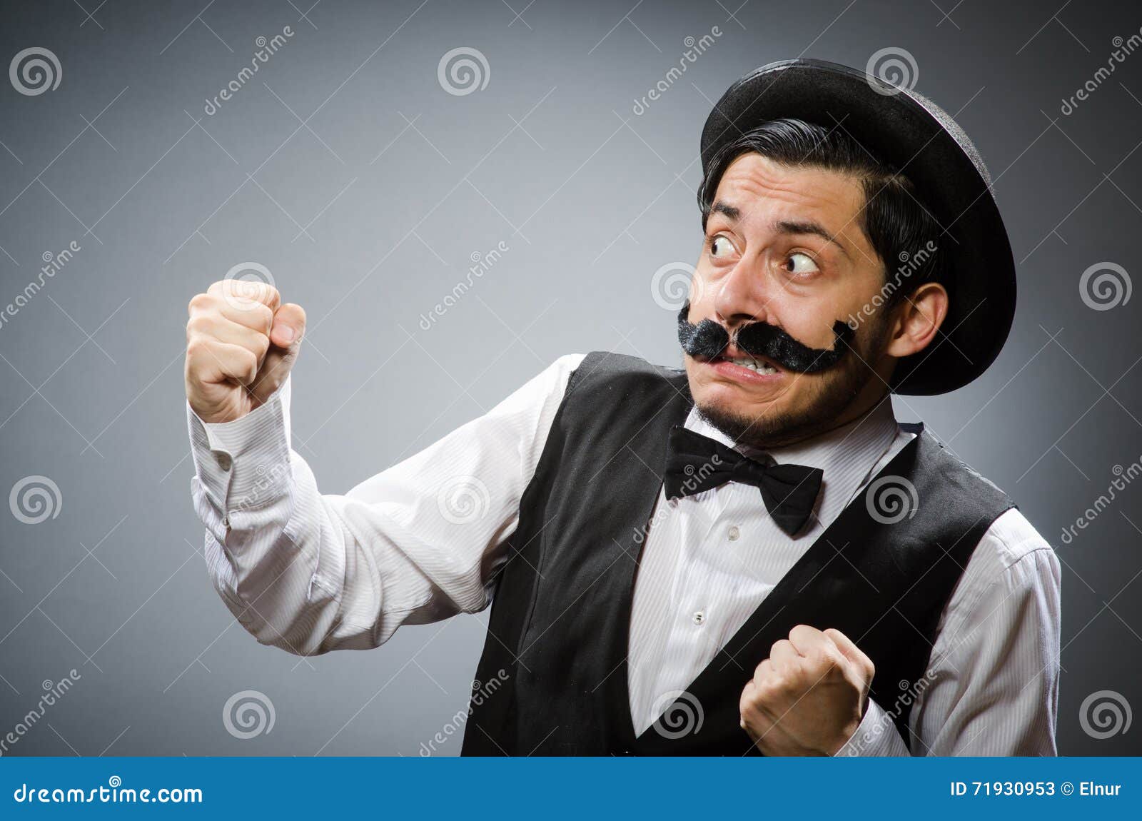 The Funny Man in Vintage Concept Stock Image - Image of businessman ...