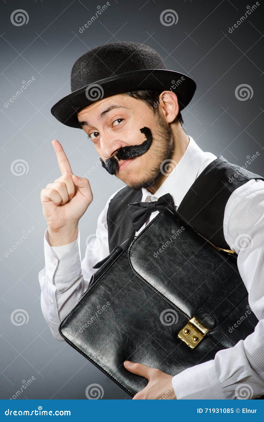 The Funny Man in Vintage Concept Stock Image - Image of presenting ...