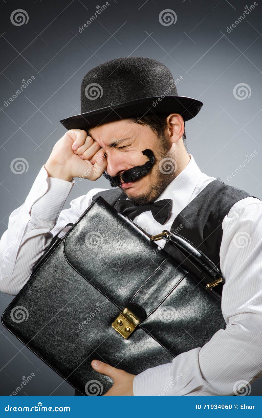 The Funny Man in Vintage Concept Stock Photo - Image of frustrated ...