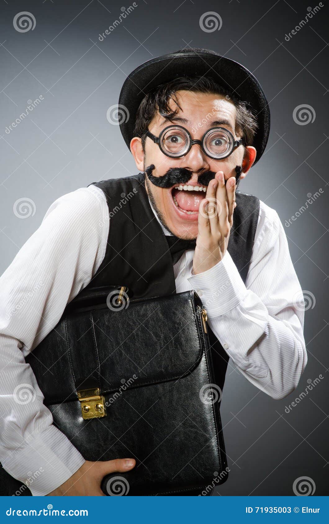 The Funny Man in Vintage Concept Stock Image - Image of accountant ...