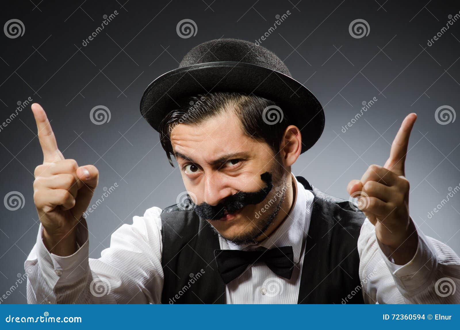 The Funny Man in Vintage Concept Stock Photo - Image of anger, handsome ...