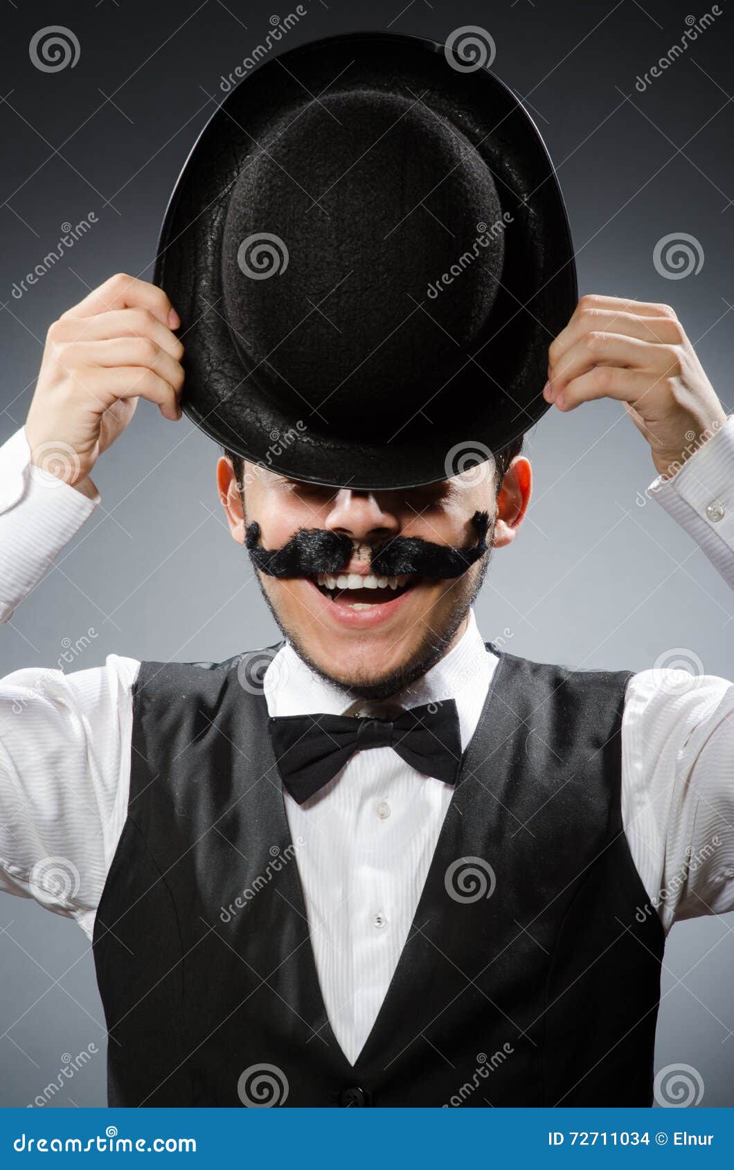 The Funny Man in Vintage Concept Stock Photo - Image of handsome ...