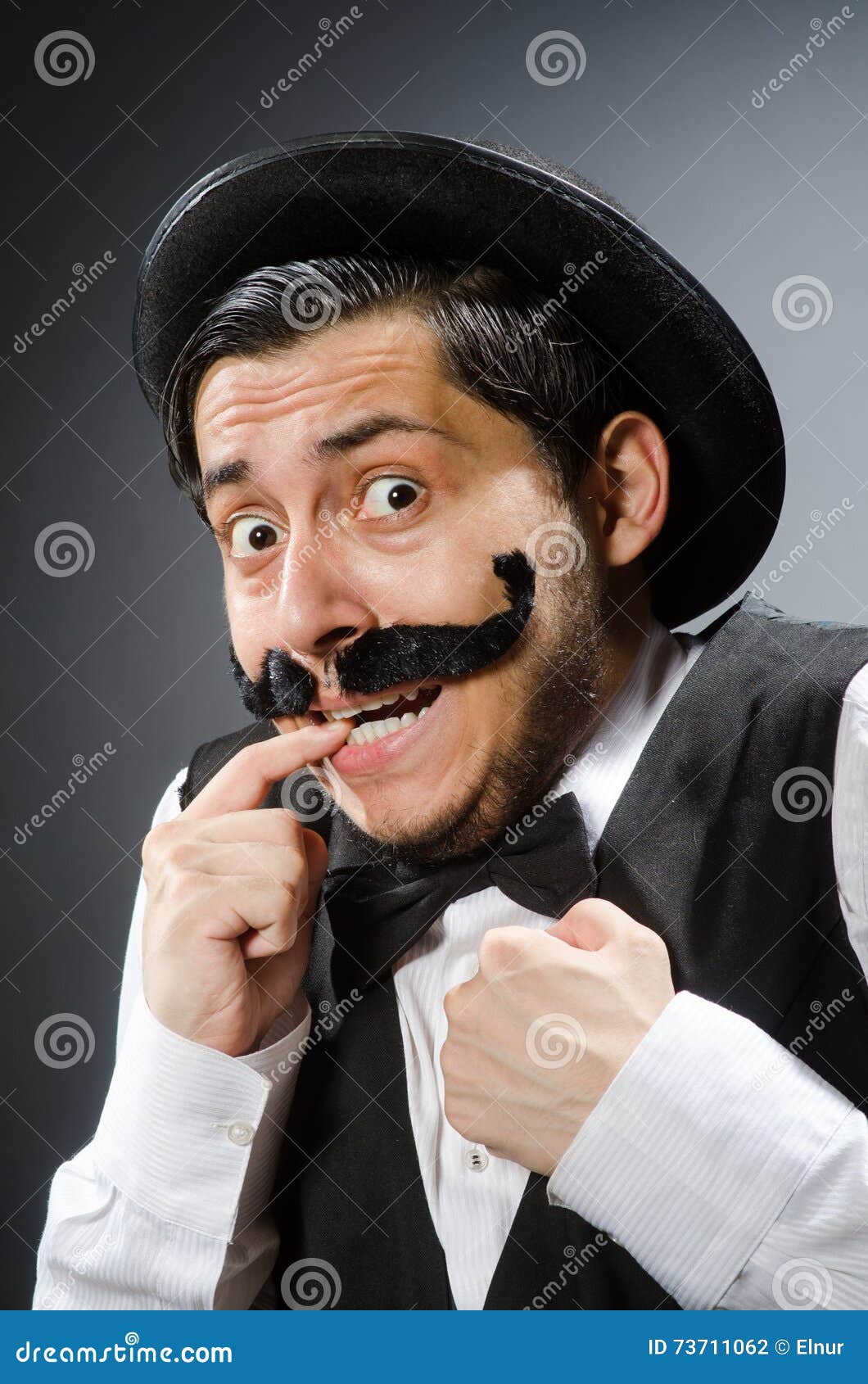 The Funny Man in Vintage Concept Stock Photo - Image of elegant ...