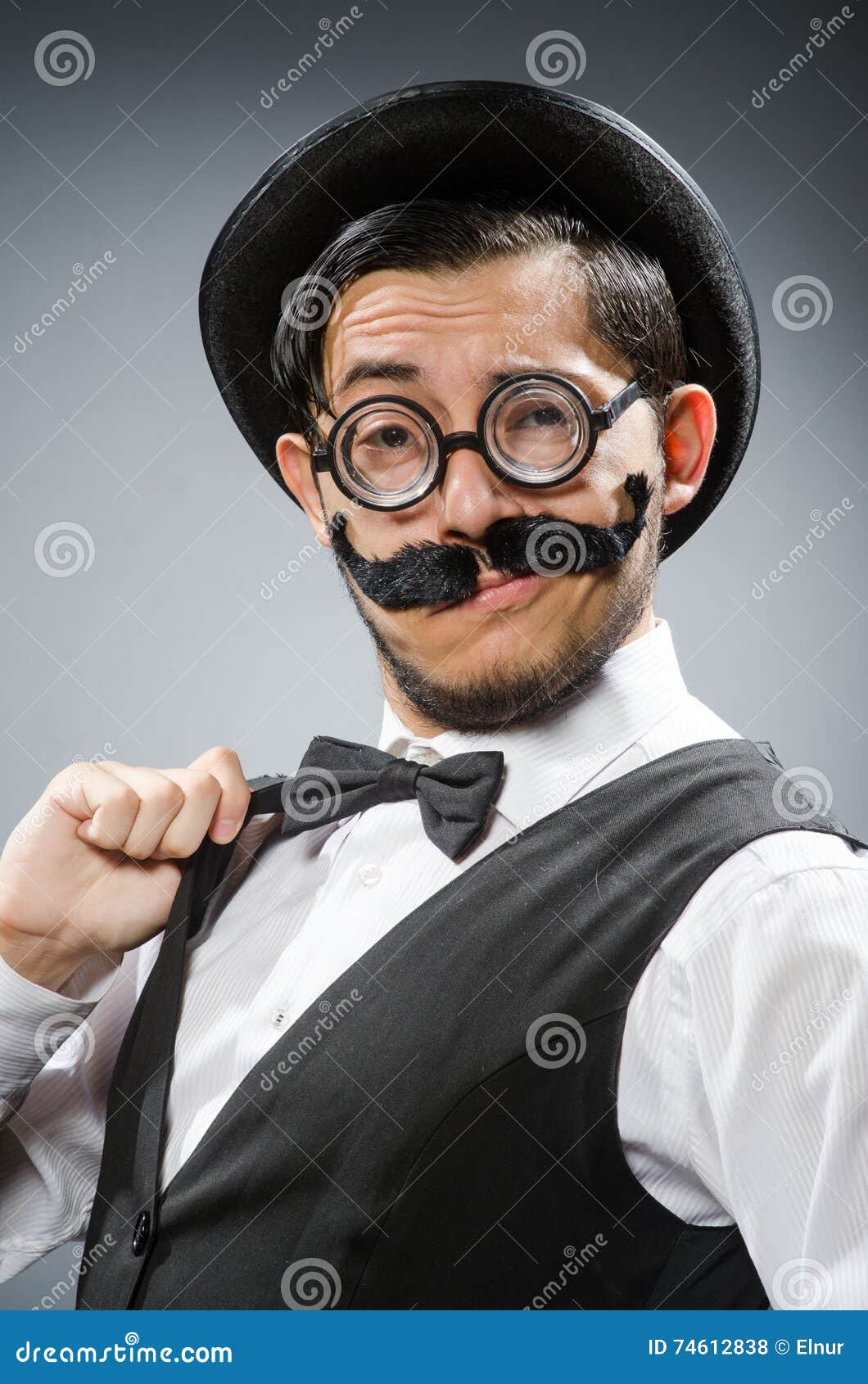 The Funny Man in Vintage Concept Stock Photo - Image of employer, male ...