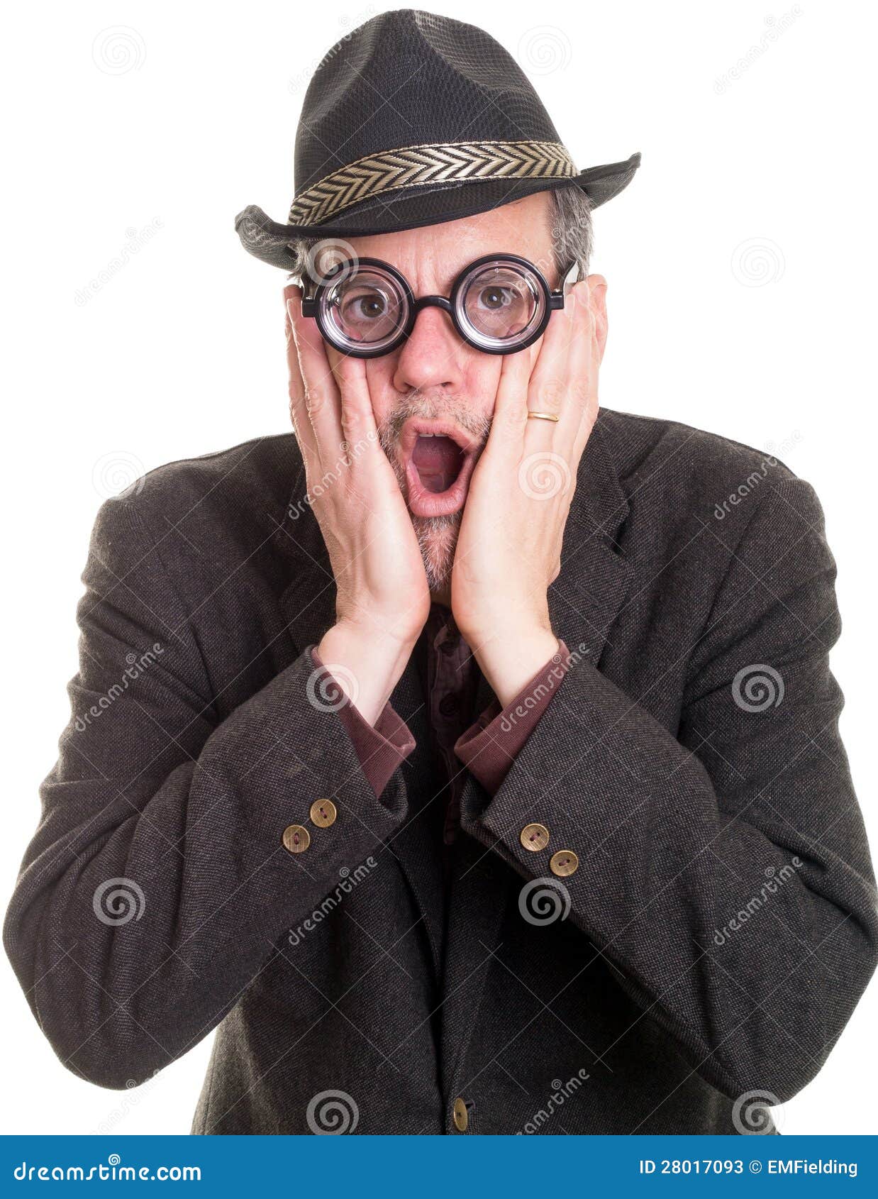 Funny Man Who Forgot Something Stock Image - Image of glasses, nerdy ...