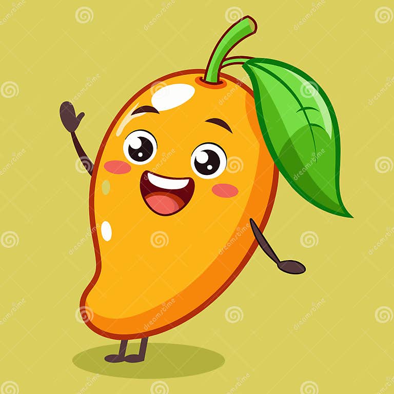 Funny Mango Clipart, Funny Mango Cartoon Stock Illustration ...