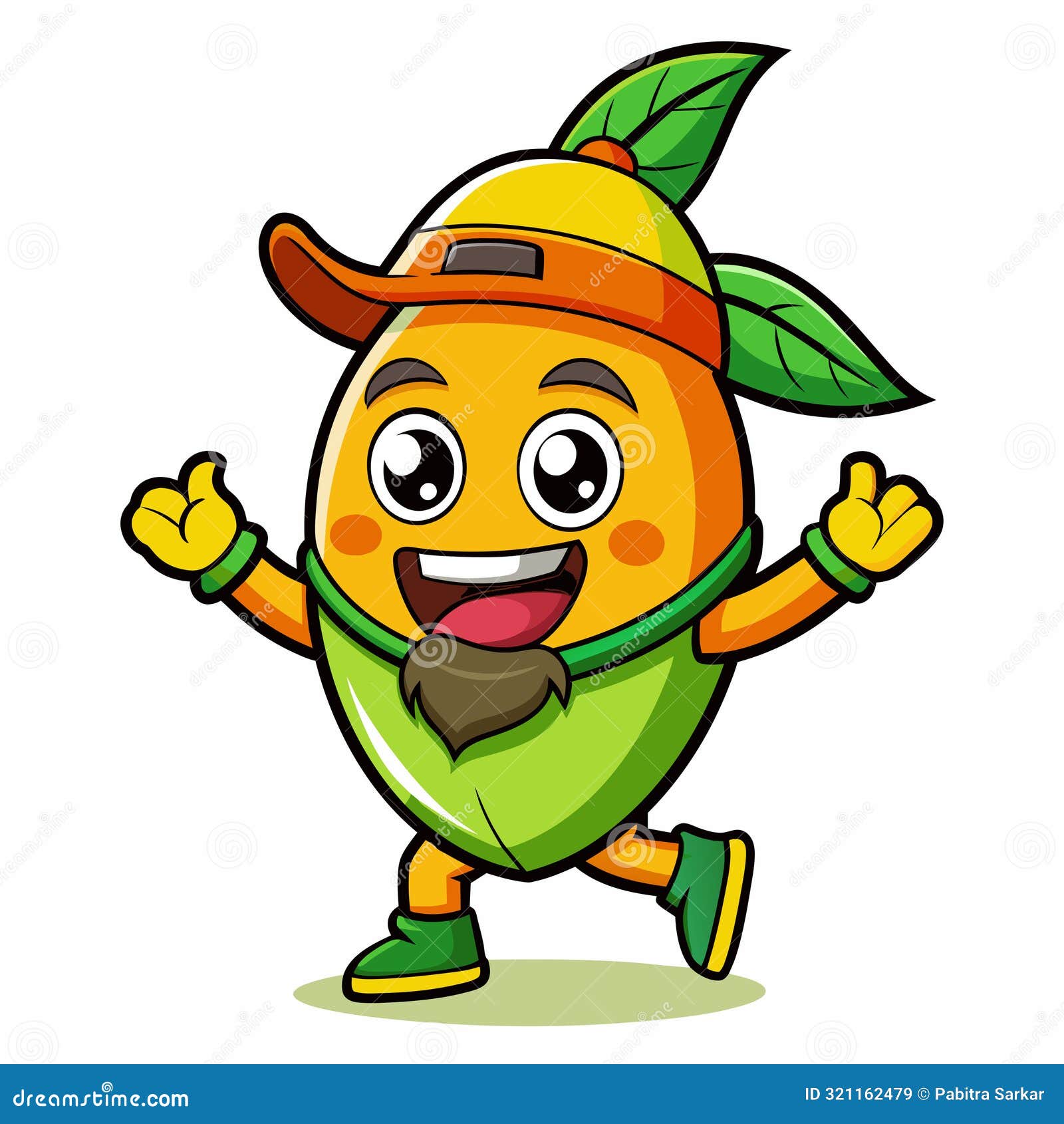 Funny Mango Clipart, Funny Mango Cartoon Stock Illustration ...