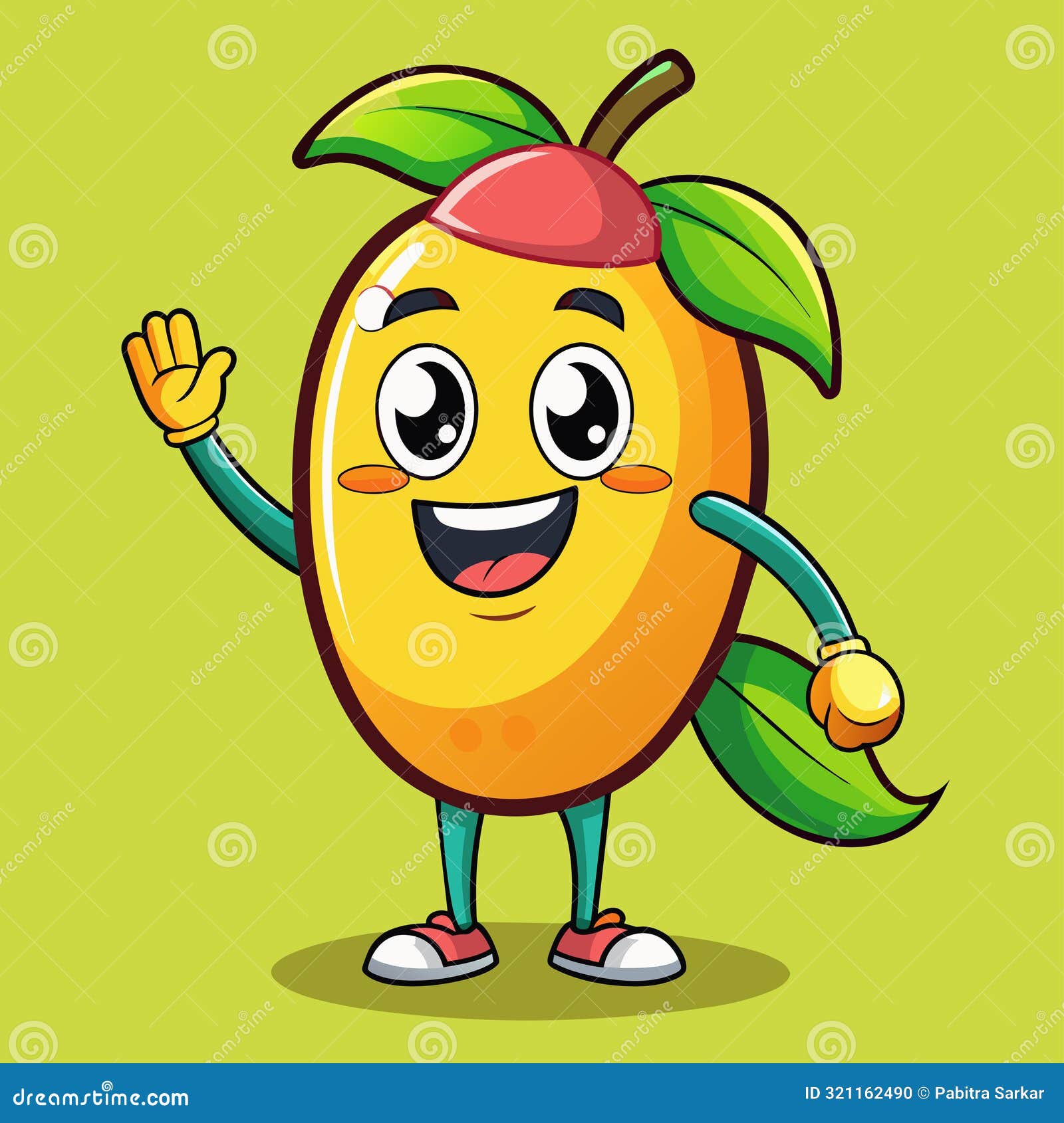 Funny Mango Clipart , Funny Mango Cartoon Flat Design | CartoonDealer ...