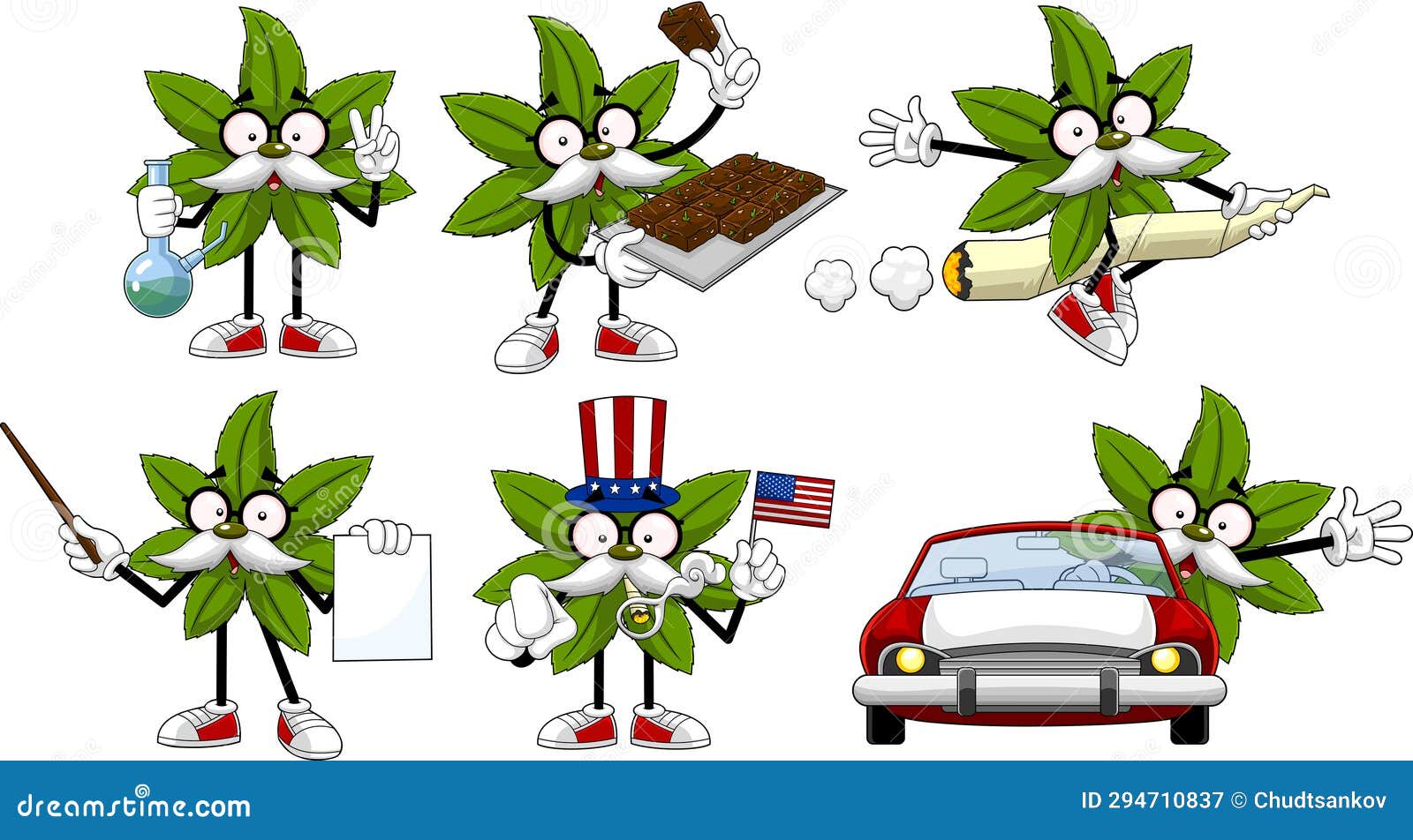 Marijuana Cartoon Character Smoking A Joint | CartoonDealer.com #55341739