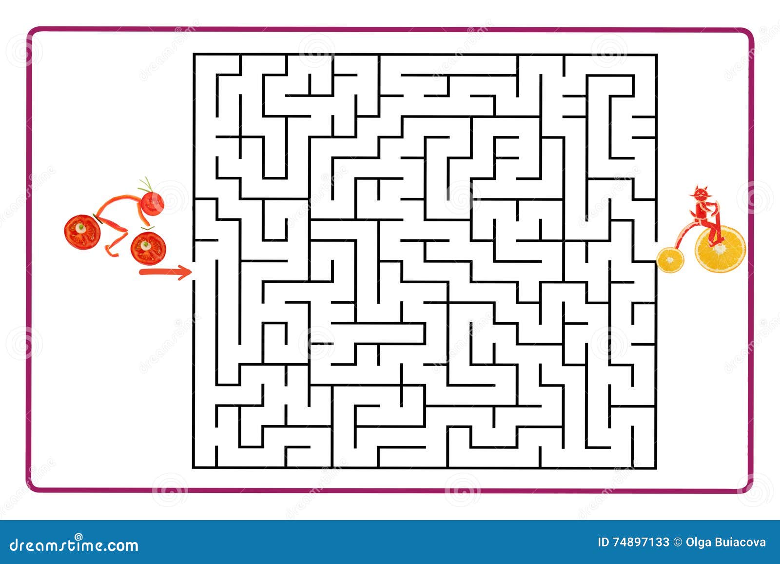 Funny Maze Or Labyrinth Game For Kids. Help Mother Find Path To Baby ...
