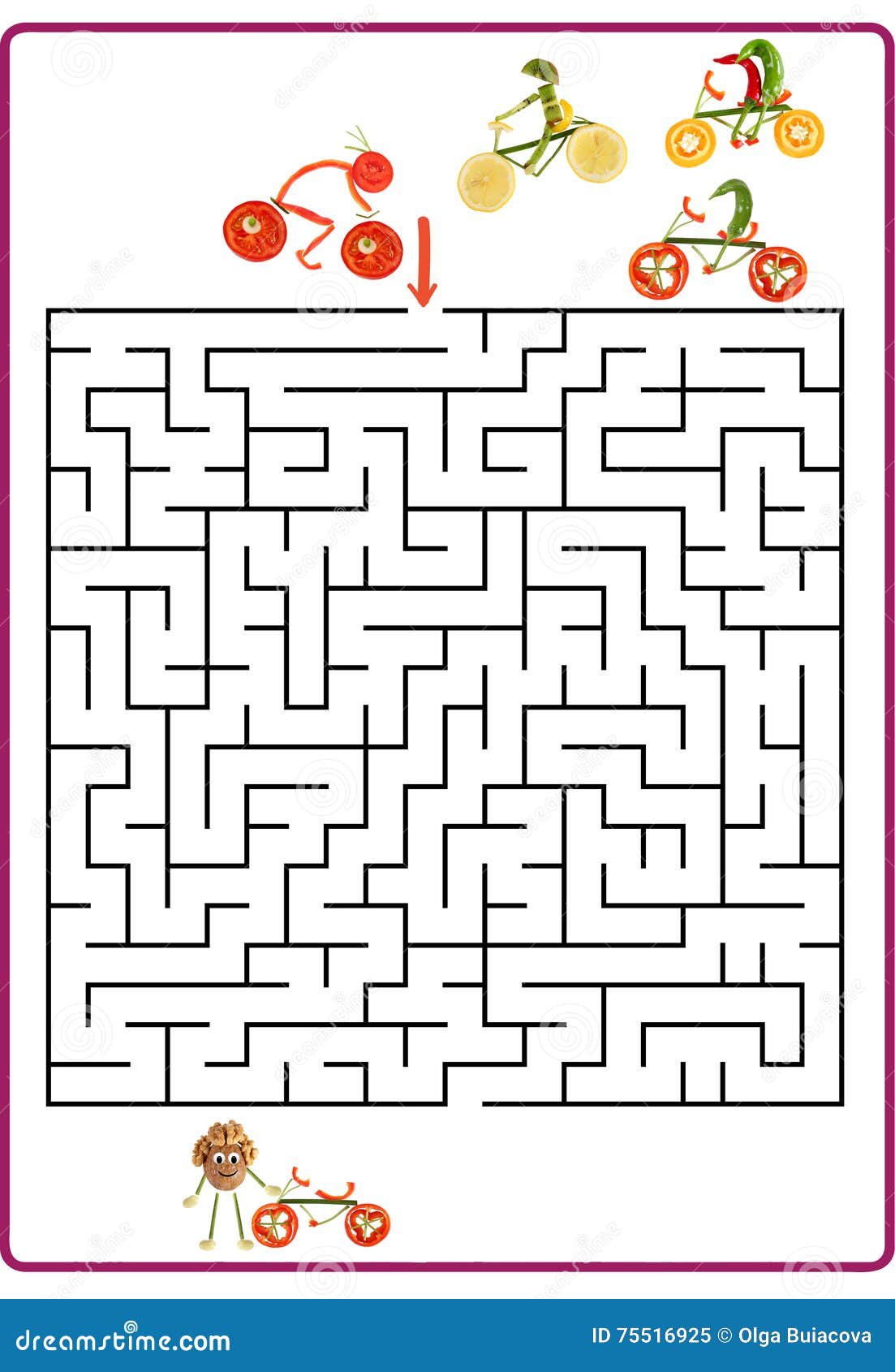 Funny Maze. Game For Kids. Puzzle For Children. Cartoon Style ...