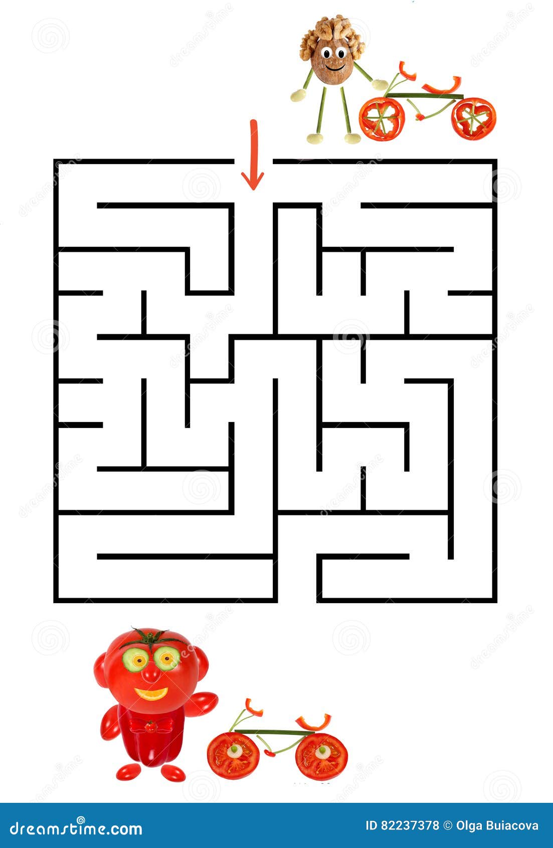 Funny Maze Game - Beautiful Educative For Kid Stock Image ...