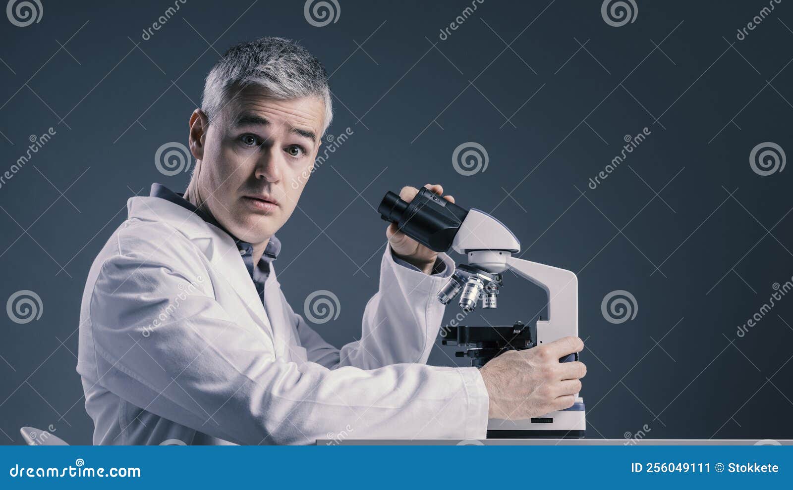 Funny Medical Scientist Making an Incredible Discovery Stock Image ...