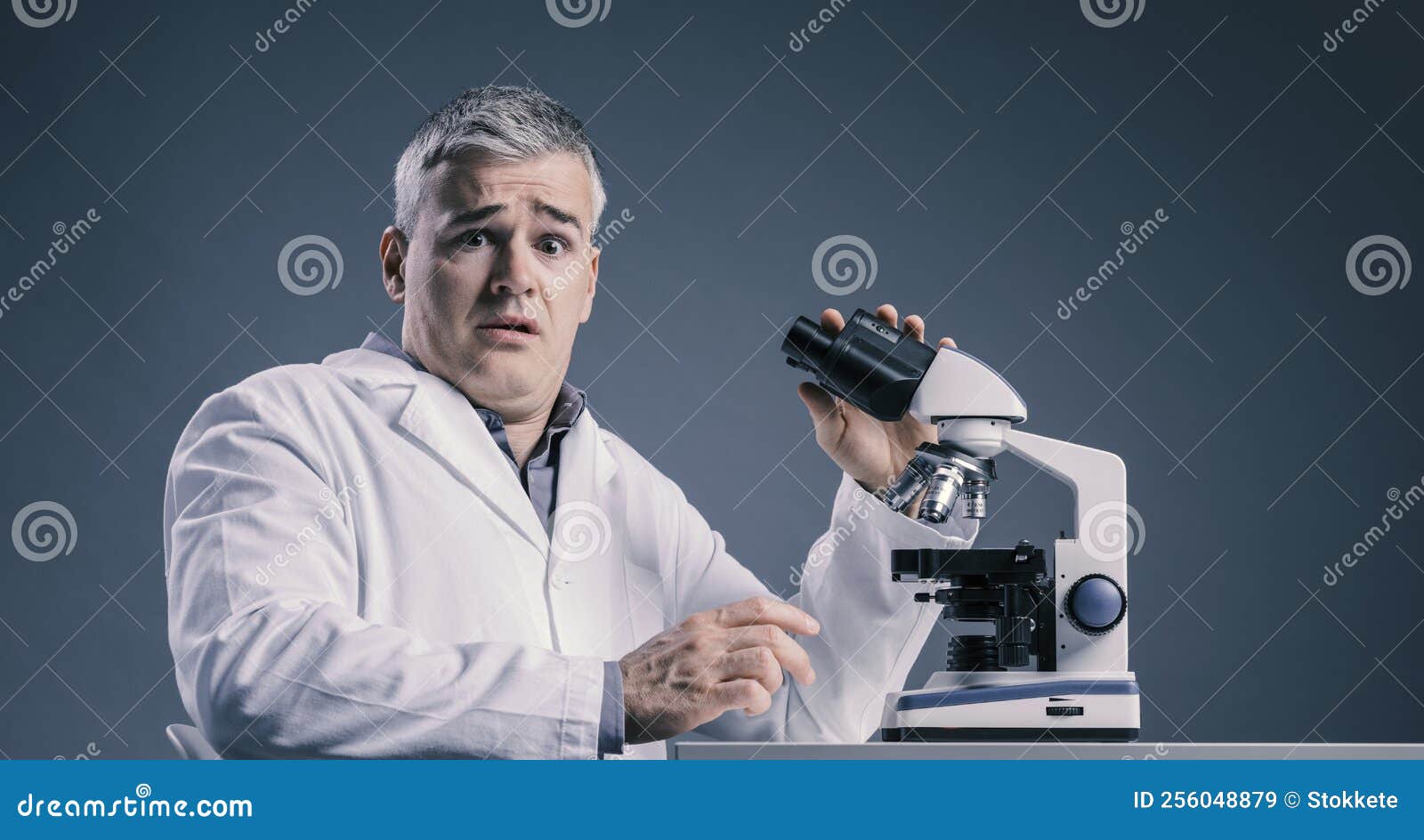 Funny Medical Scientist Making an Incredible Discovery Stock Image ...