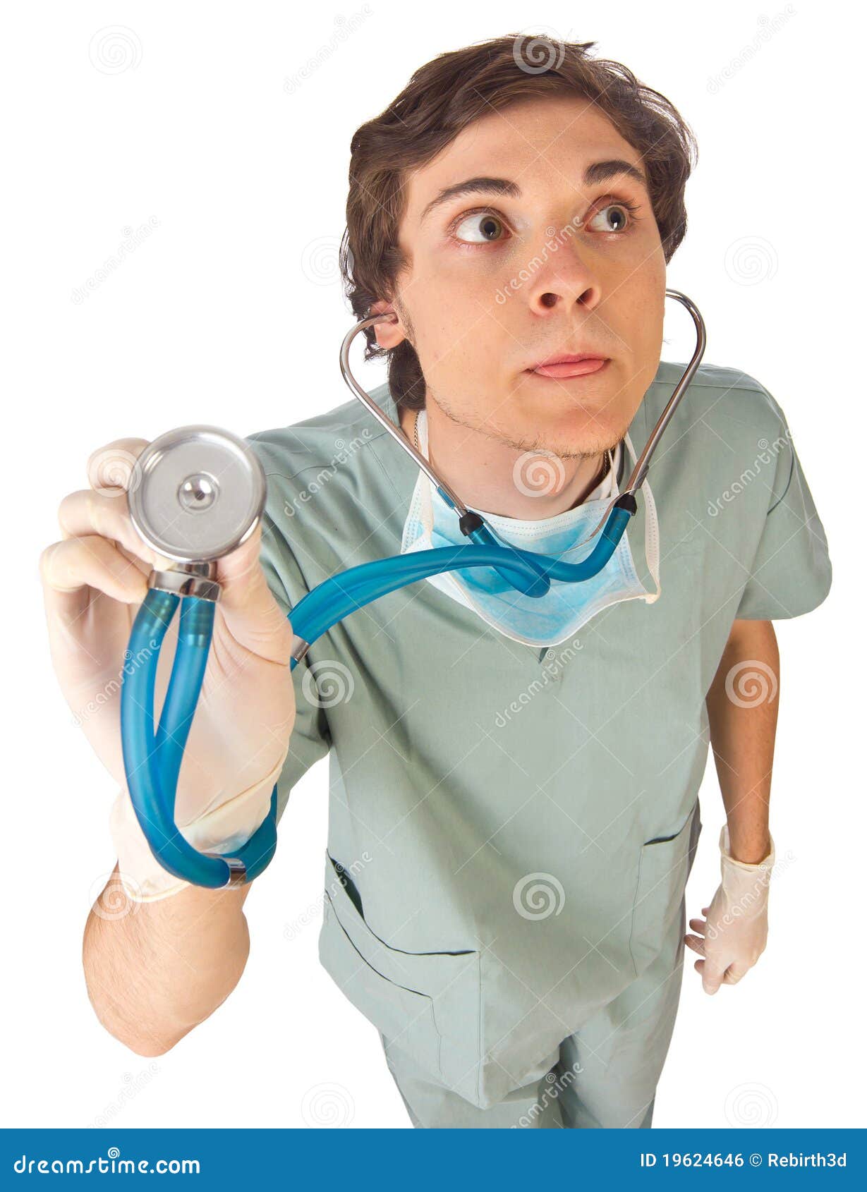 Funny medical worker stock photo. Image of staff, health - 19624646