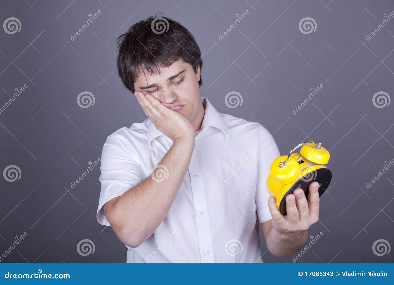Funny men with clock. stock image. Image of view, caucasian - 17085343
